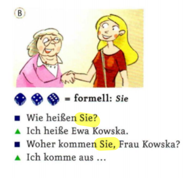 Menschen A1.1 L1 du oder Sie Aktionsseite