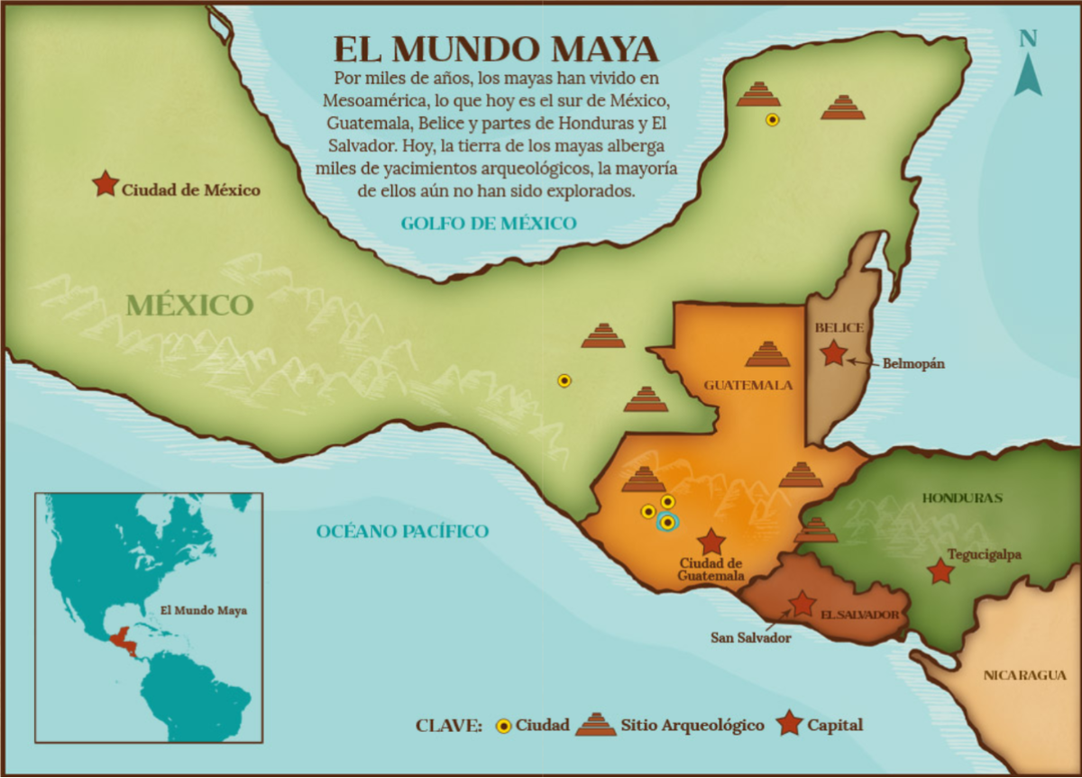 El mapa de los Mayas