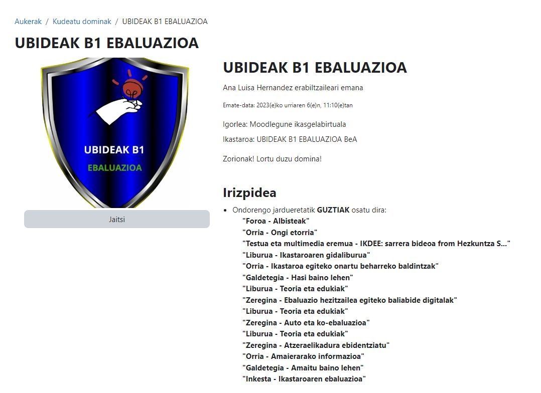 B1-3. ebaluazioa Ana Hernandez | Genially