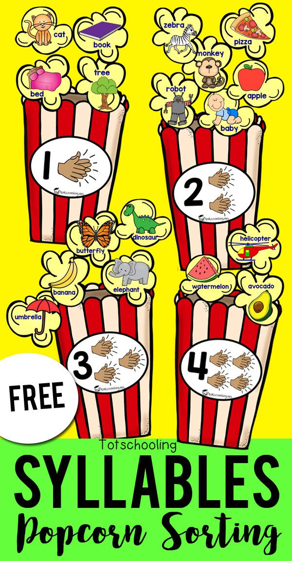 Popcorn Syllables sorting | Genially