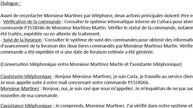 Assurer le suivi de la commande - Cultura | Genially