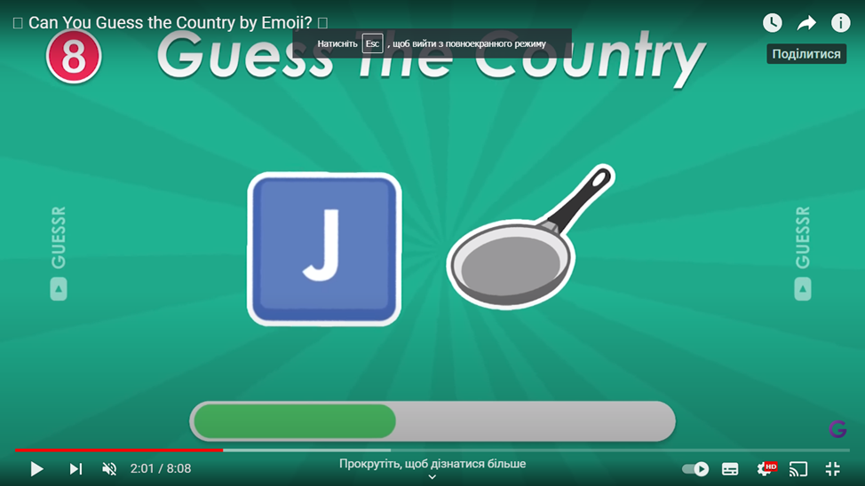 Guess the country by emojis