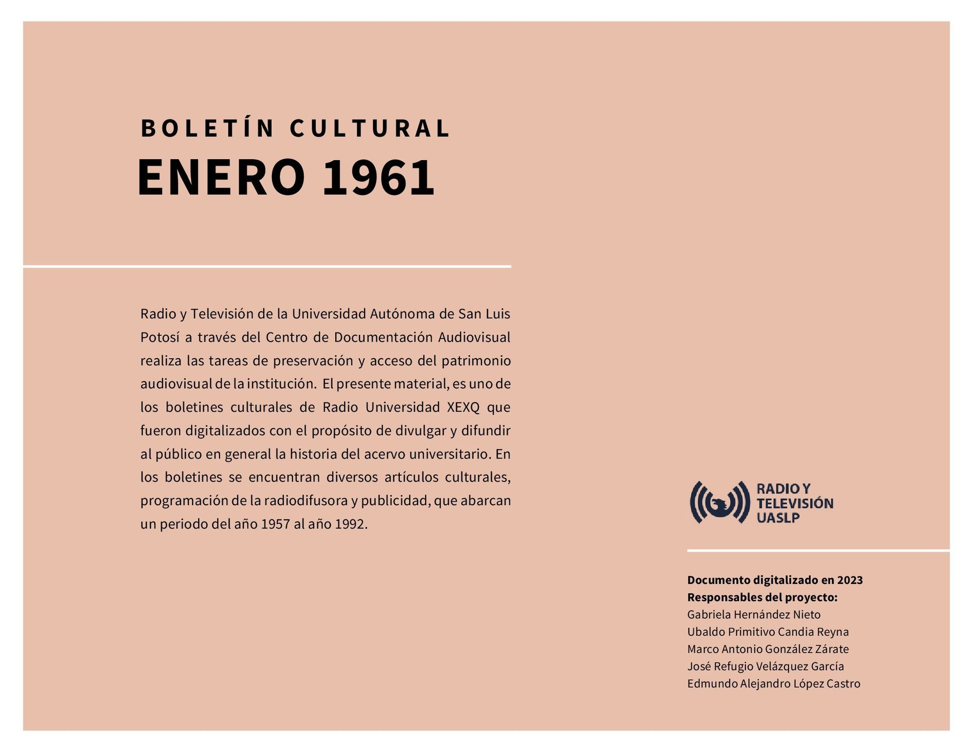 ENERO 1961 | Genially