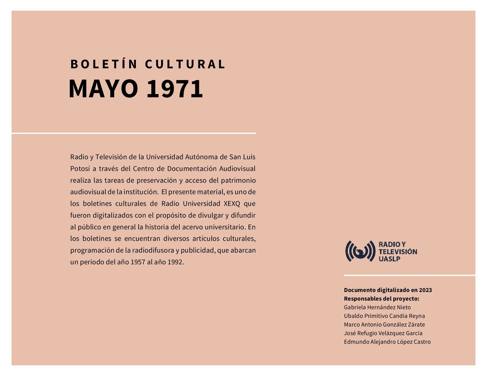 MAYO 1971 | Genially