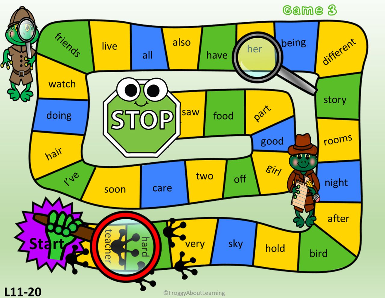 The Simple Present Game | Genially