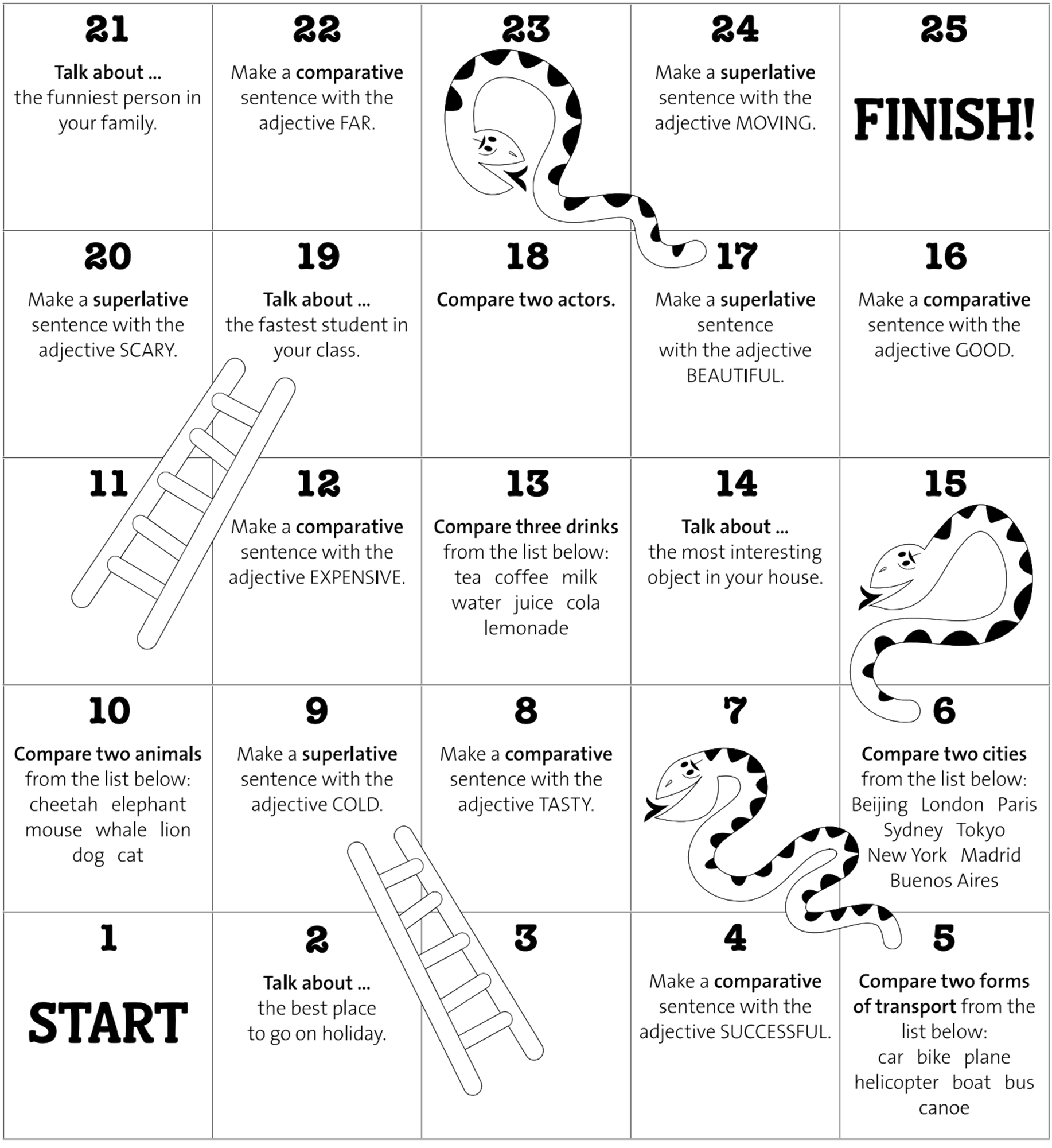 4R Comparatives/Superlatives Board Game | Genially