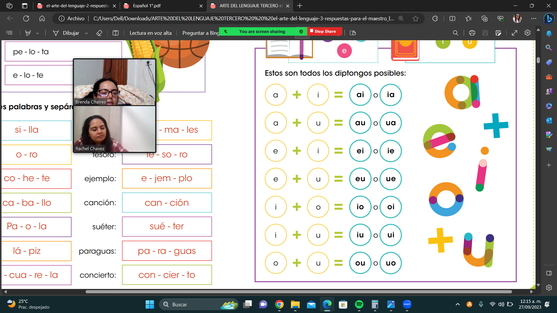 Sílabas, diptongos e hiatos | Genially