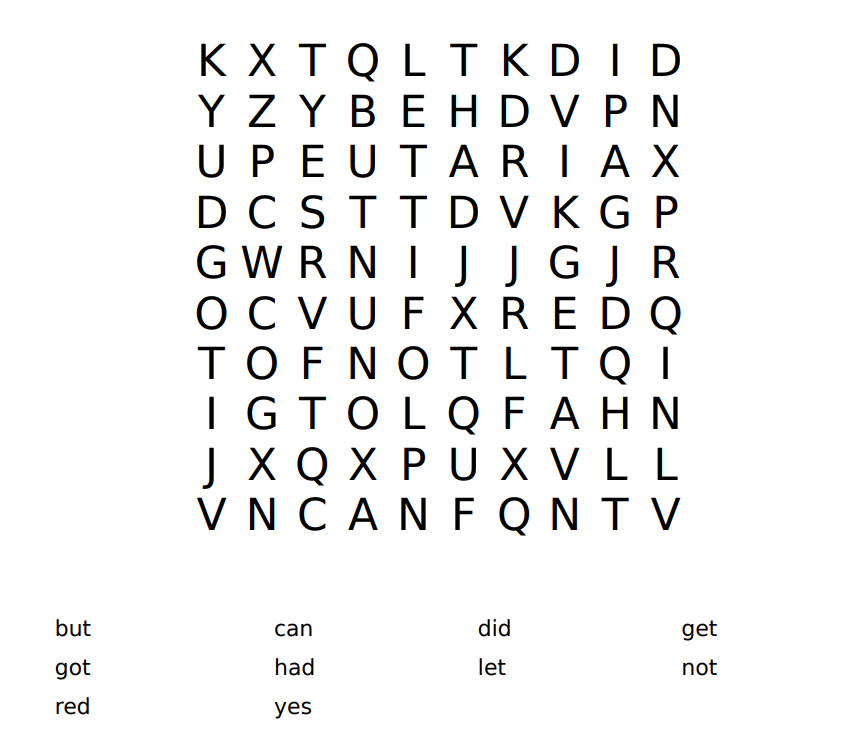 CVC Word Search | Genially