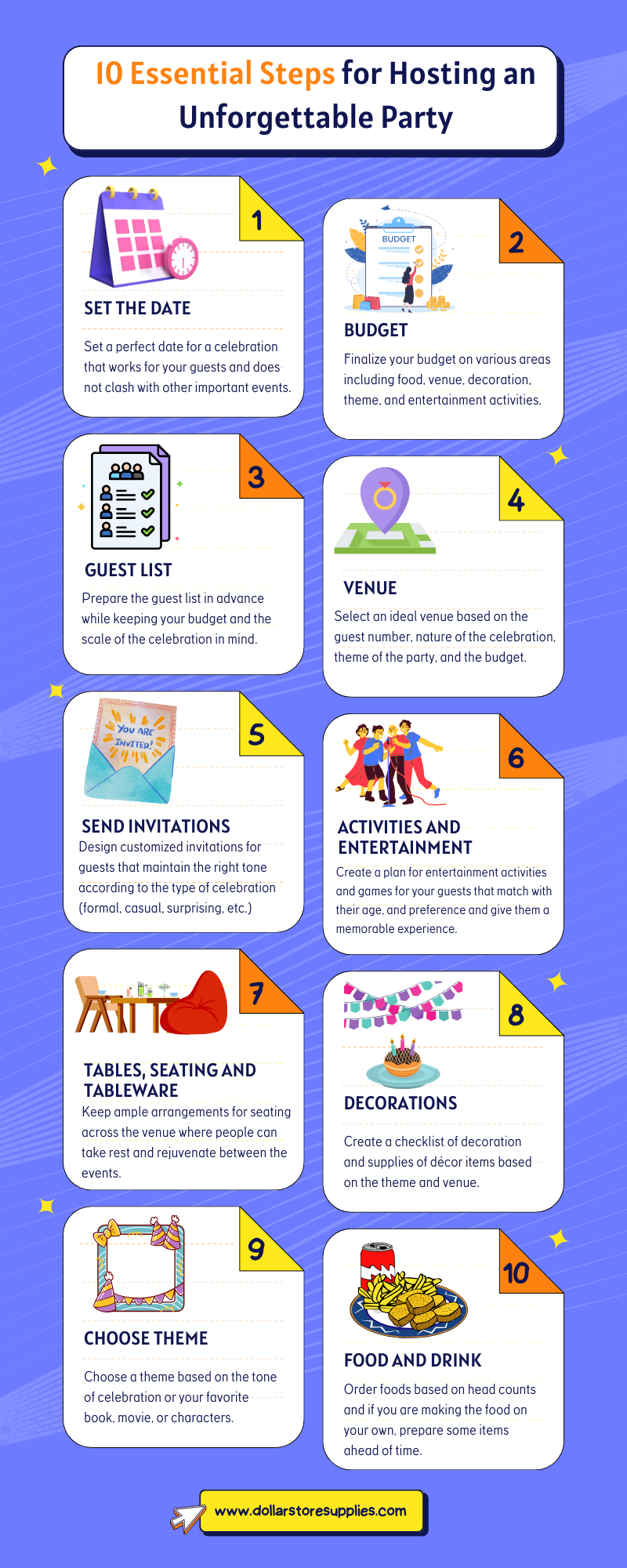 10 Essential Steps for Hosting an Unforgettable Party | Genially