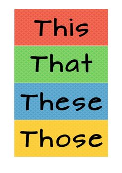 Demonstrative pronouns quiz | Genially
