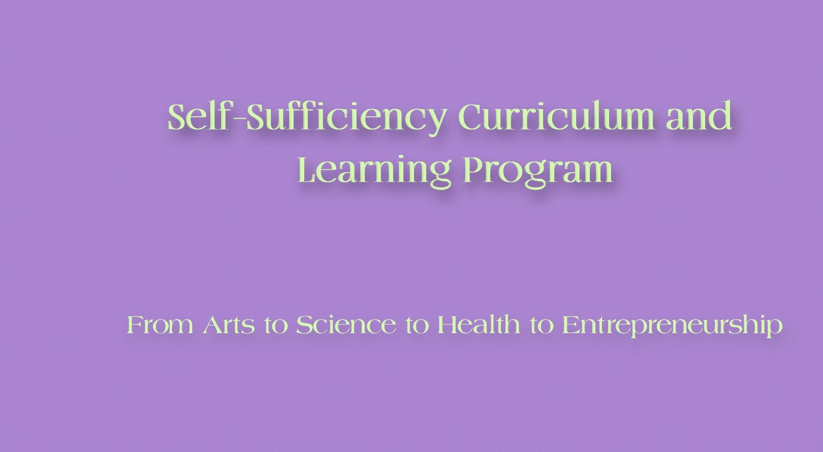 Self-sufficiency and Entrepreneurship Presentation | Genially