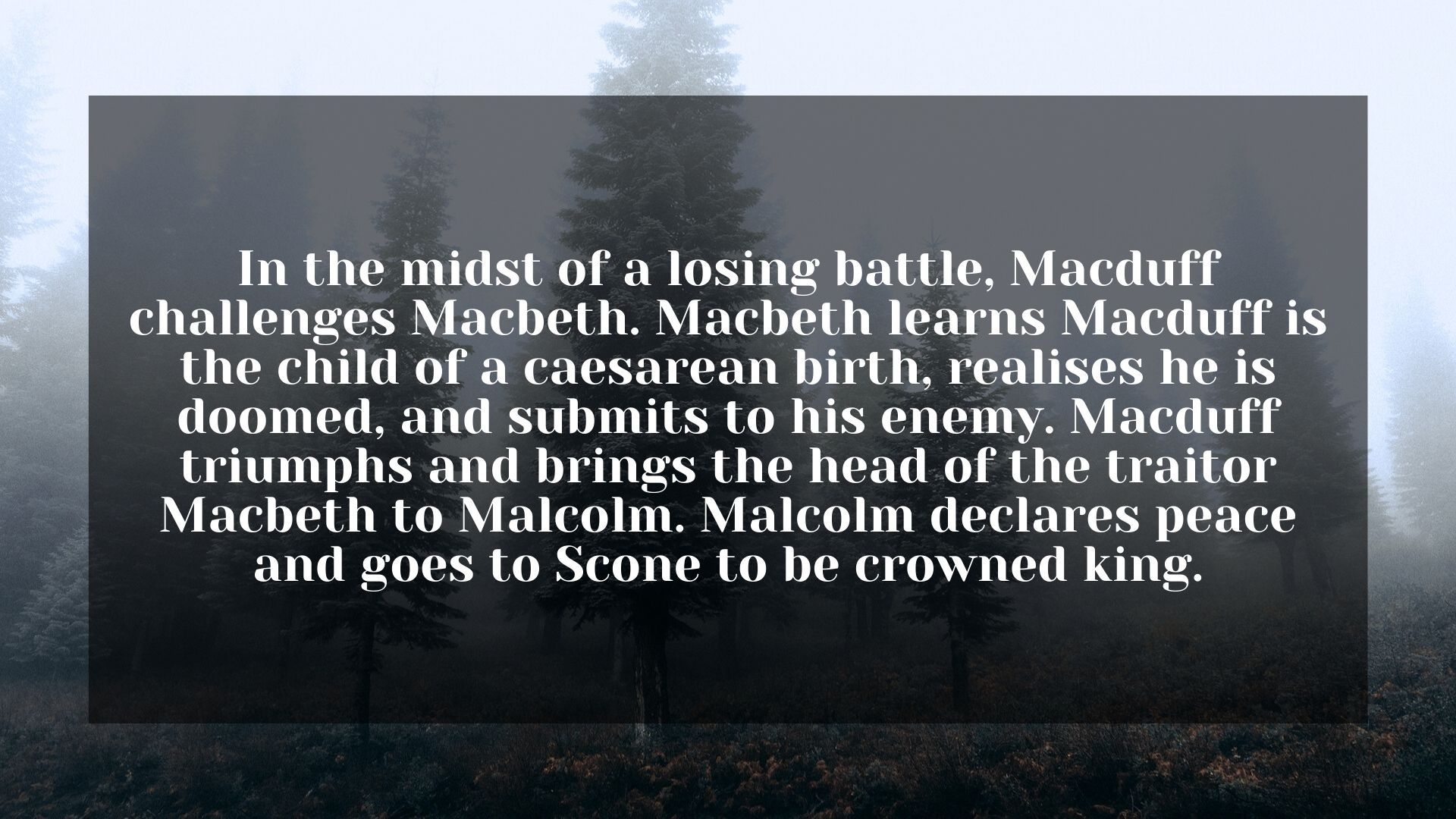 Macbeth plot | Genially